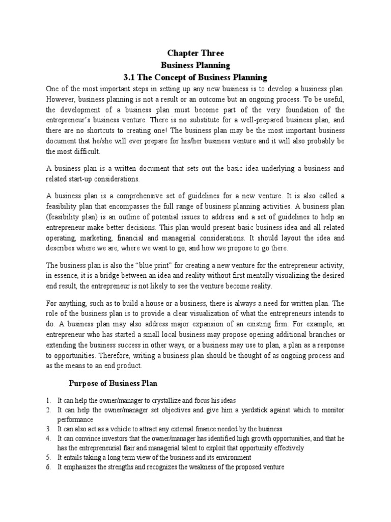 Entrepreneurship Chapter Three | PDF | Entrepreneurship | Feasibility Study