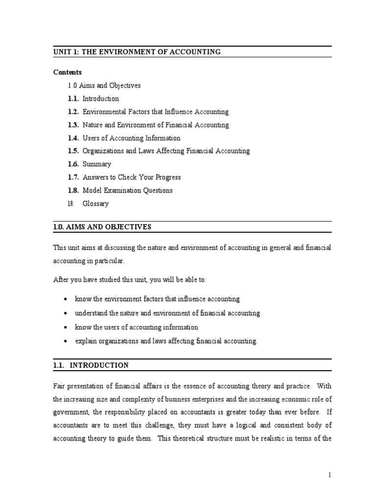 Financial Accounting 1 Unit 1 | PDF | Accounting | Financial Accounting ...