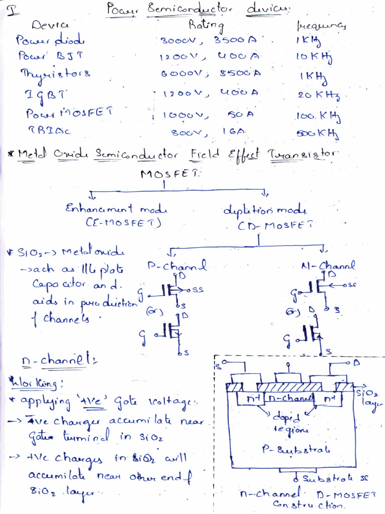 01 Mosfet Pdf Semiconductors Electrical Components