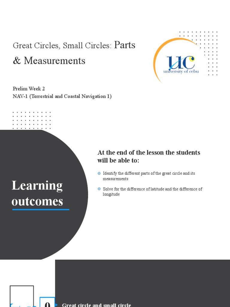 Topic 2.1 Great Circles, Small Circles - Parts and Measurements | PDF ...