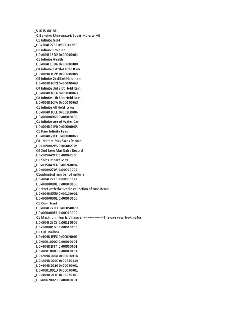 Cheat DB File | PDF Cheat DB File | PDF