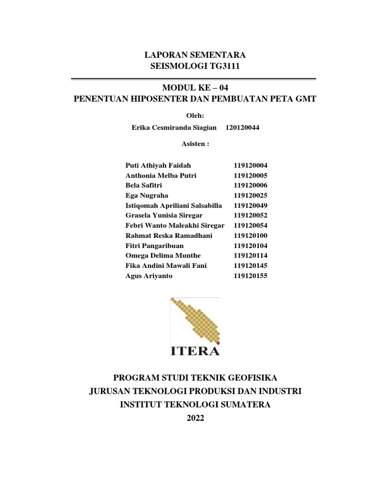 Analisis Hiposenter dan Peta GMT | PDF