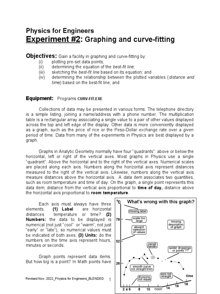 Graphing and Curve-Fitting in Physics | PDF | Cartesian Coordinate ...