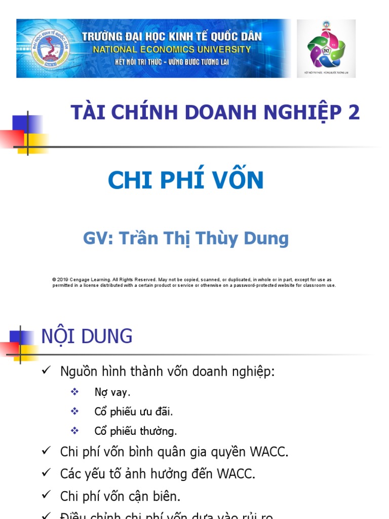 TCDN2 Ch02 Chi Phí Vốn | PDF