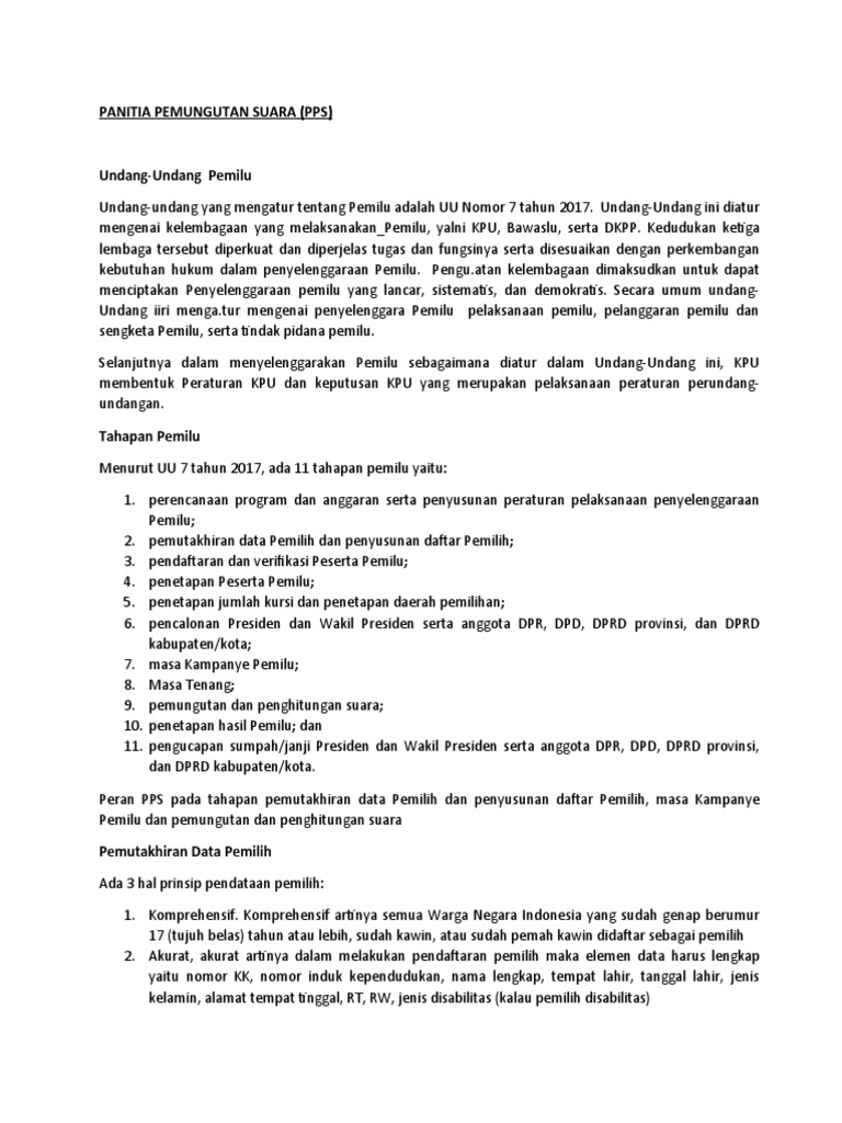 Tugas Dan Peran Pps | PDF | Politik | Ilmu Sosial