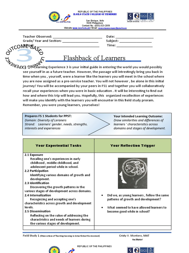 Flashback of Learners | PDF | Learning | Adolescence