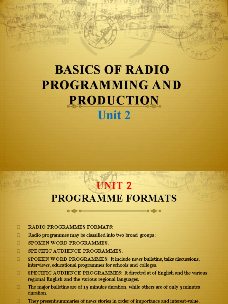 Radio Programming and Production Basics | PDF | Documentary Film | News