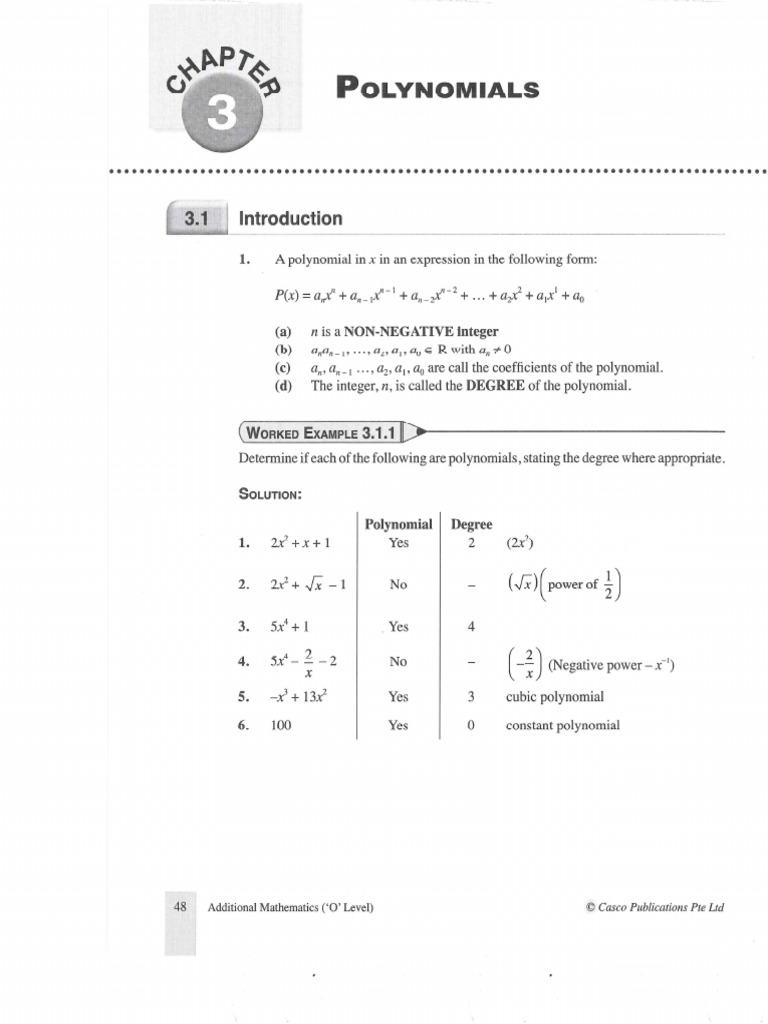 CAS AM CH03 Polynomials | PDF