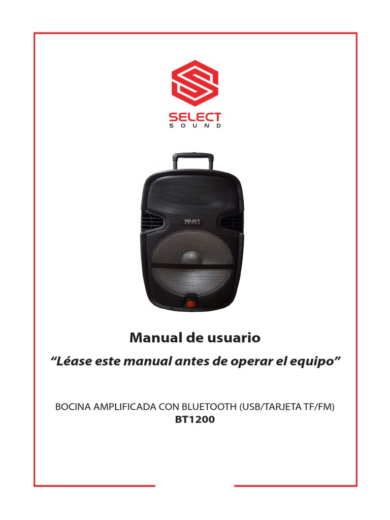 Manual de Bocina Bluetooth BT1200 | PDF | Electrónica | Bienes ...