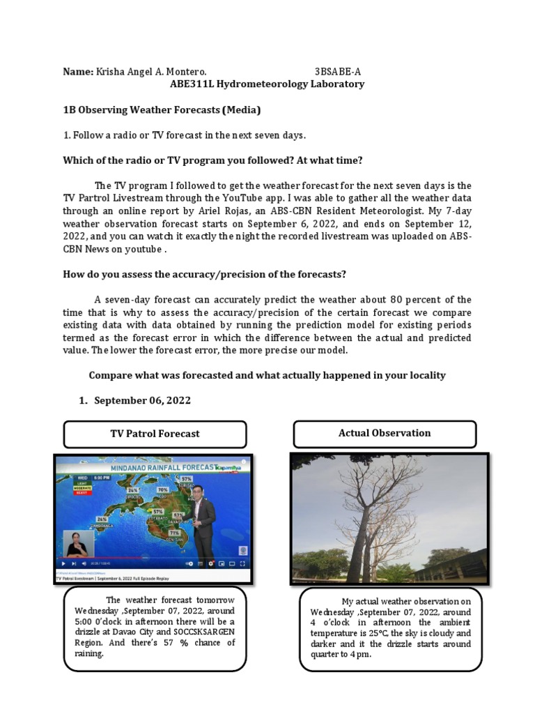 Observing Weather Forecasts Media | PDF | Weather Forecasting | Weather