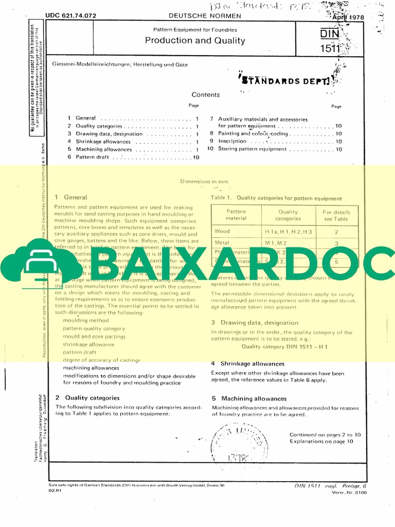 Din 1511 | PDF