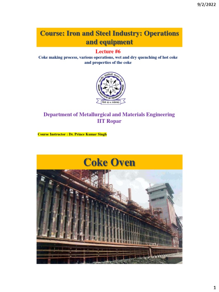 Lecture # 6 | PDF | Coke (Fuel) | Coal