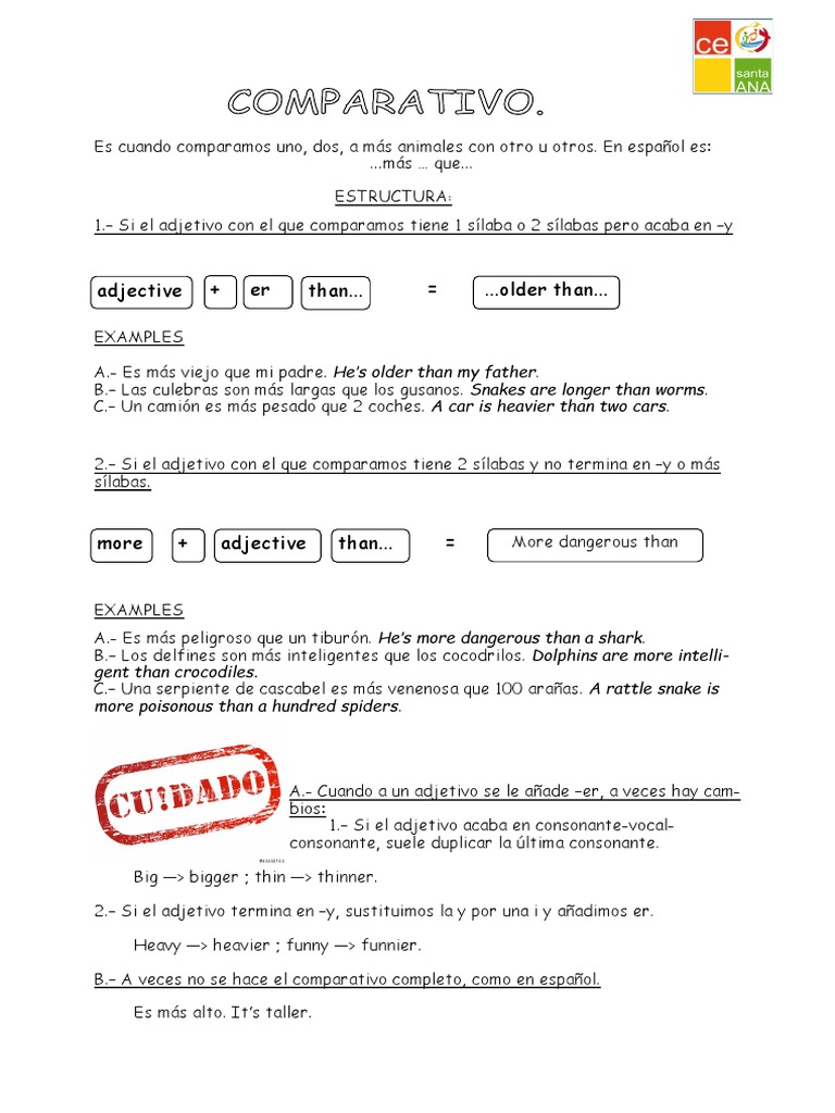 Grammar Explanation Comparative & Superlative | PDF | Serpiente | Squamata