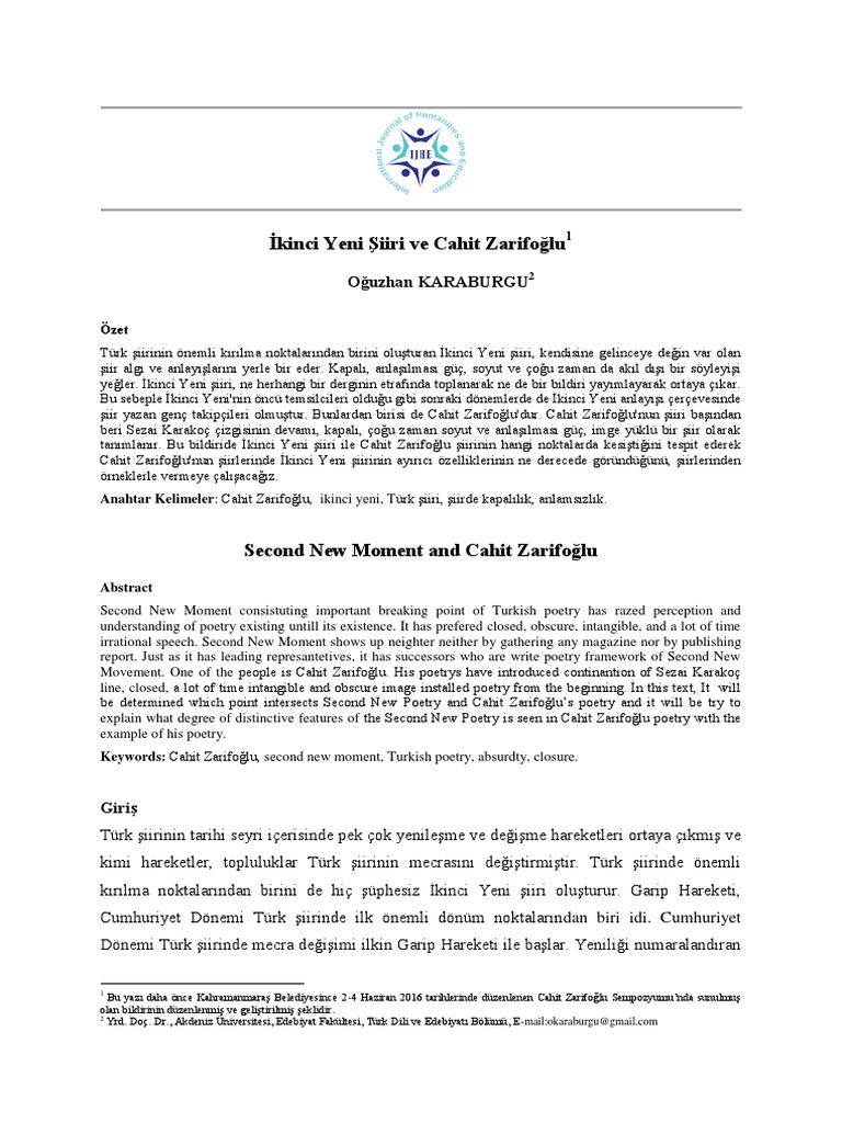 Cahit Zarifoğlu | PDF