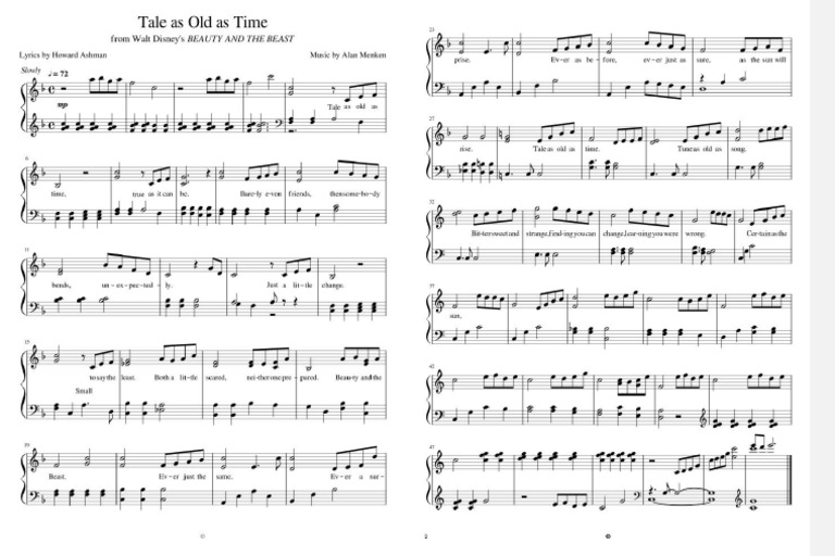 Tale As Old As Time - Beauty and The Beast | PDF