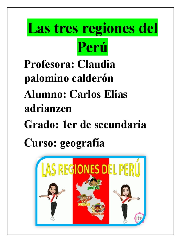 Tres Regiones del Perú para Niños | PDF | Andes | Perú