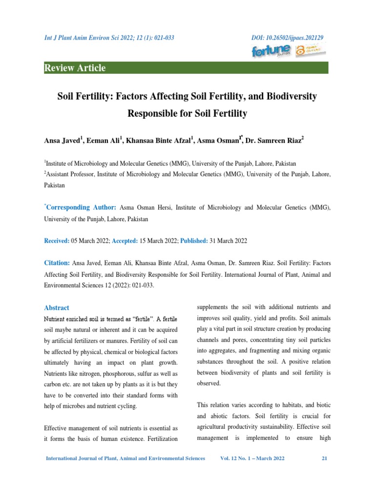 Soil Fertility Factors Affecting Soil Fe | PDF | Soil | Nutrients
