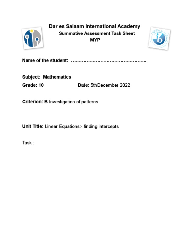 Finding X and Y Intercepts in Graphs | PDF | Equations | Cartesian ...