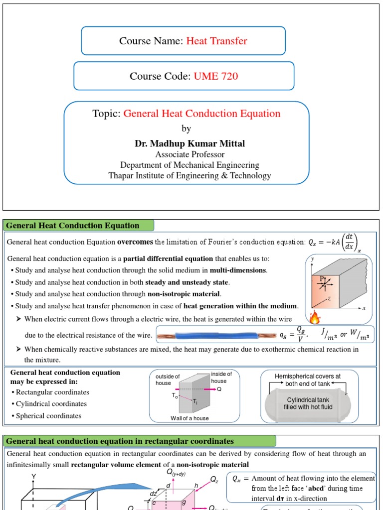 L2-Heat Conduction Equation in Rectangular-Cylinderical & Spherical ...