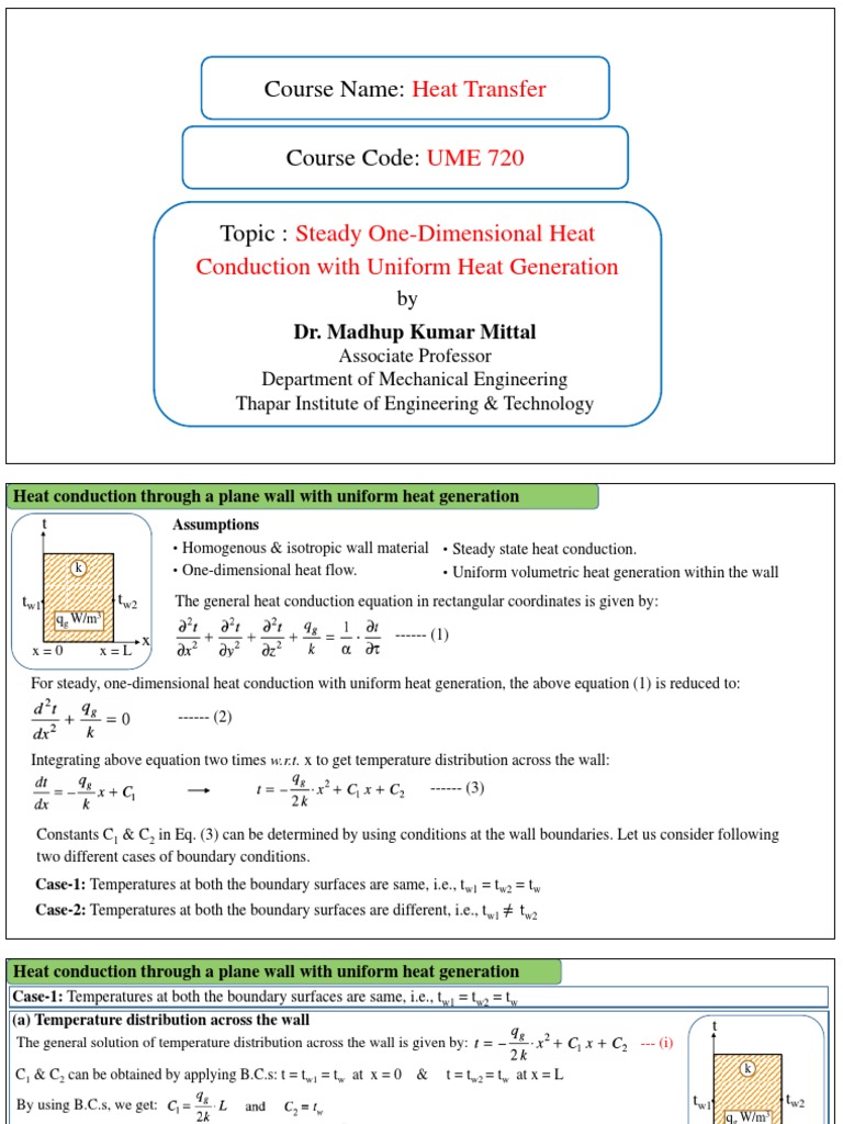 L4-steady one dimension heat conduction with uniform internal heat ...