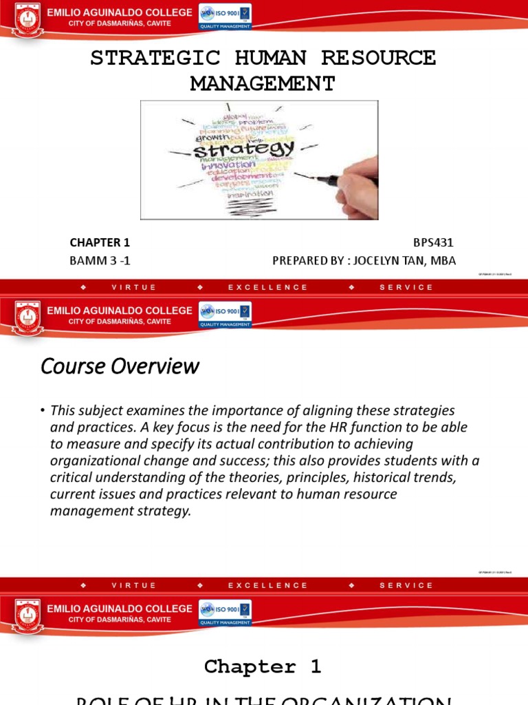 Chapter 1 SHRM | PDF | Human Resource Management | Strategic Management