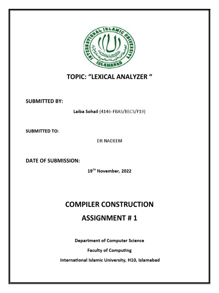 CC Assignment # 1 | PDF | Software Development | Computer Science