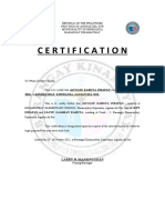 RSBSA Barangay Certificate | PDF
