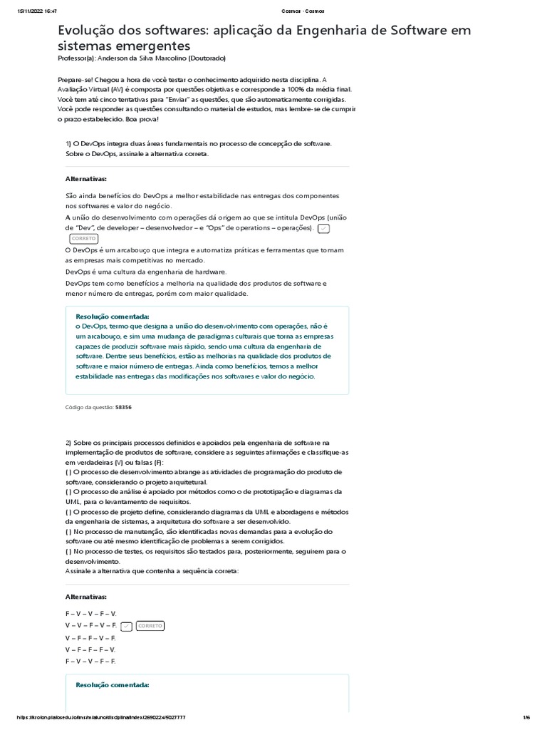 Evolução Dos Softwares Aplicação Da Engenharia de Software | PDF ...