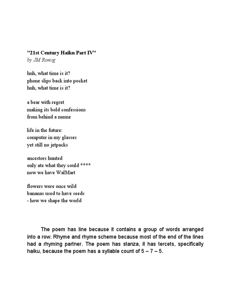 21st Century Haiku Insights | PDF | Poetry | General Fiction