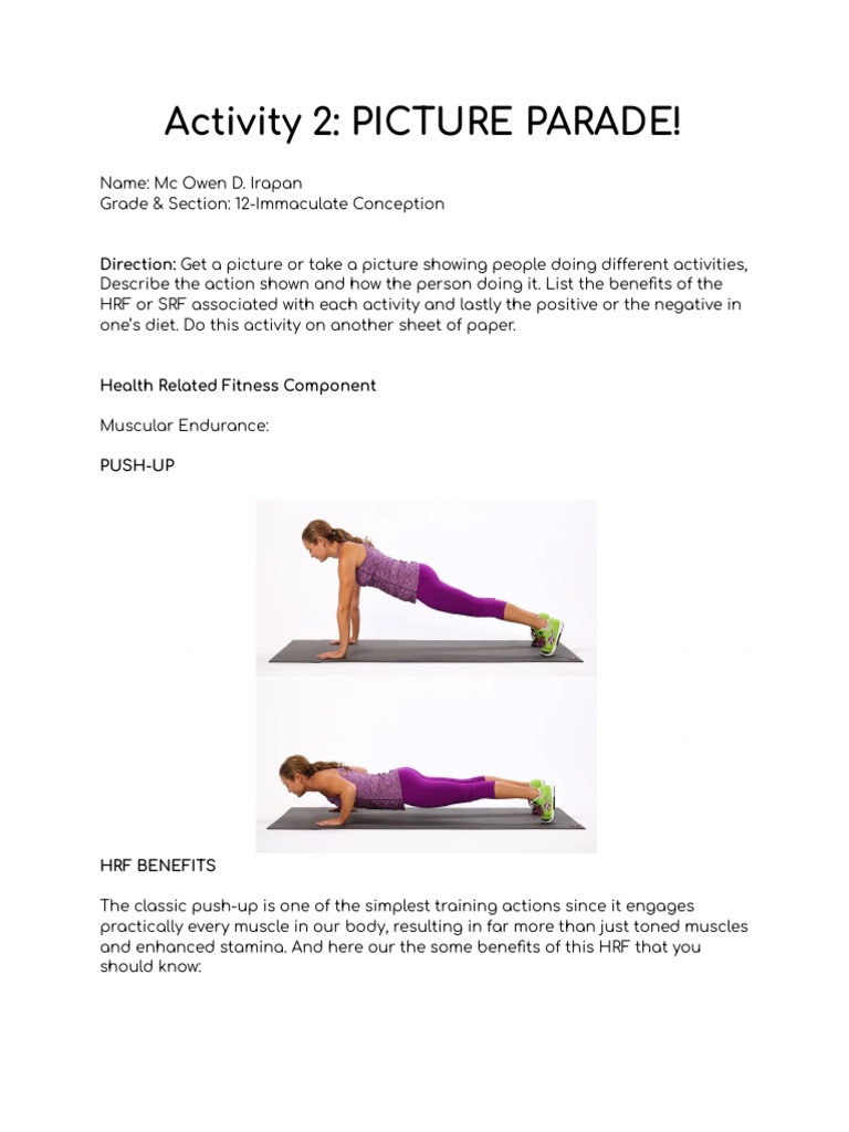 Activity 2 - PICTURE PARADE | PDF | Recreation | Physical Exercise