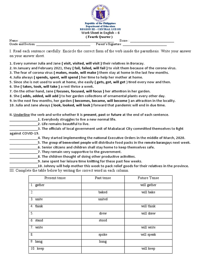 Worksheets 1 | PDF | Language Arts & Discipline