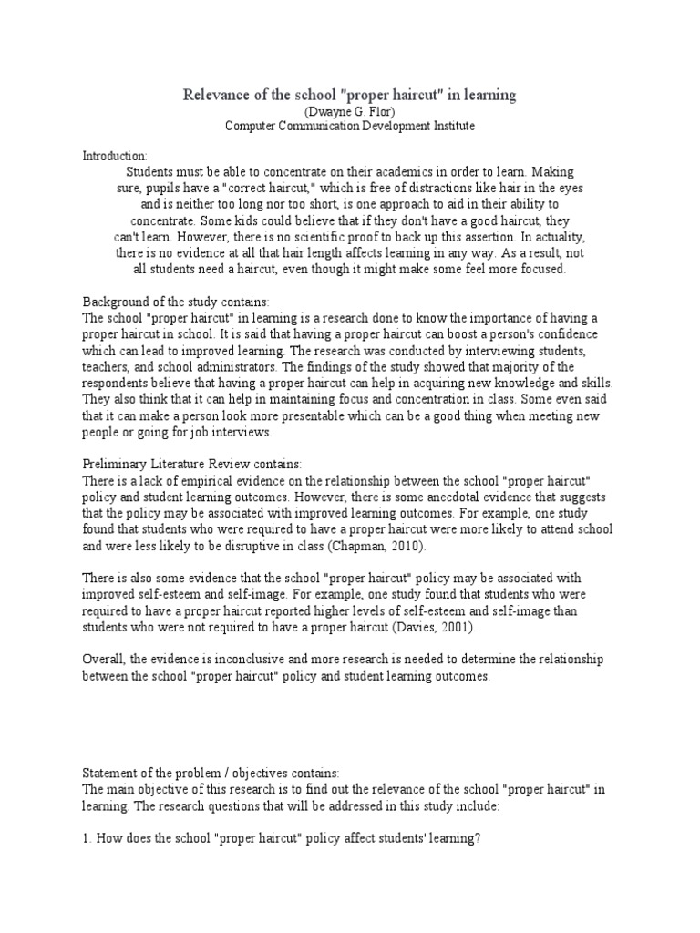 Concept Paper!!! | PDF | Hairstyle | Learning Concept Paper!!! | PDF | Hairstyle | Learning