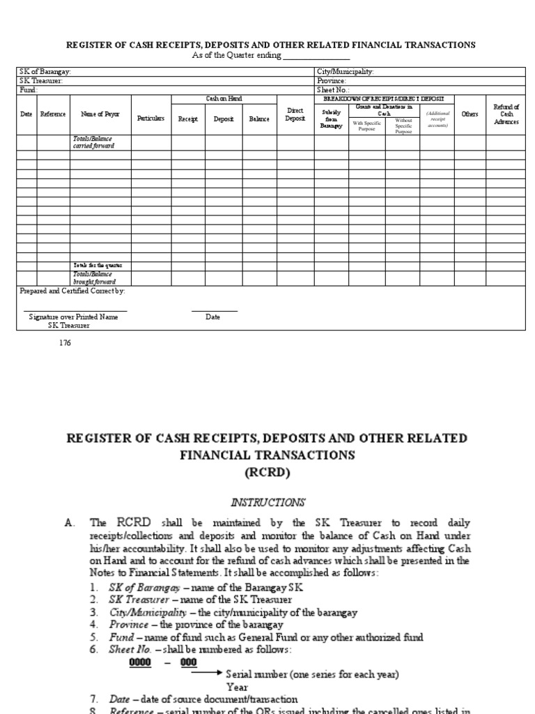 RCRD | PDF | Receipt | Deposit Account