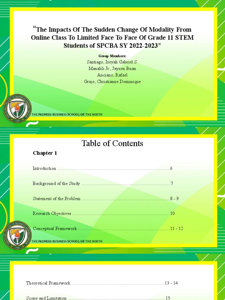 The Impact of The Sudden Change of Modality From Online Class To ...