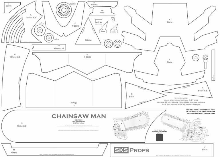 Chainsaw+Man+Template+SKS+Props | PDF