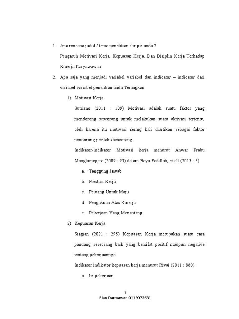 UTS - SEMINAR MSDM - Rian Darmawan - 0119073631 | PDF