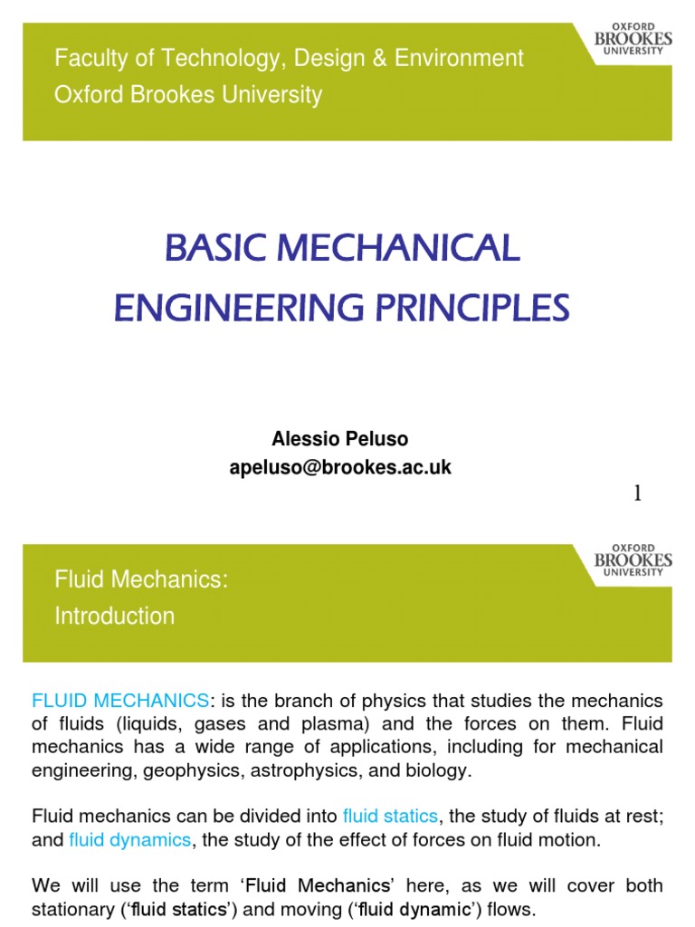 Basic Mechanical Engineering Principles | PDF | Pressure Measurement ...