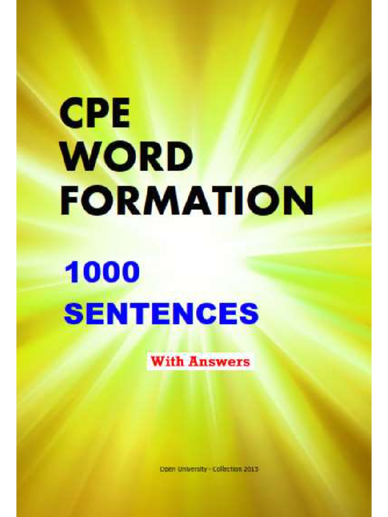 Word Formation Cae Students | PDF
