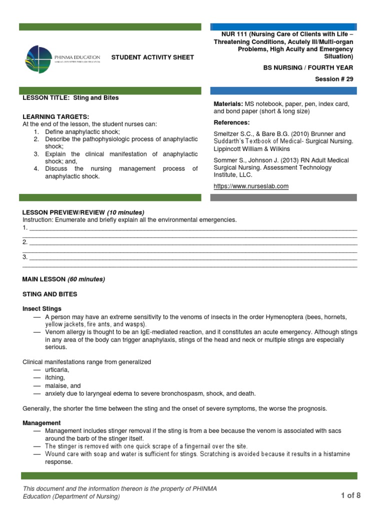 Nur 111 Session 22 Sas 1 | PDF | Lyme Disease | Clinical Medicine