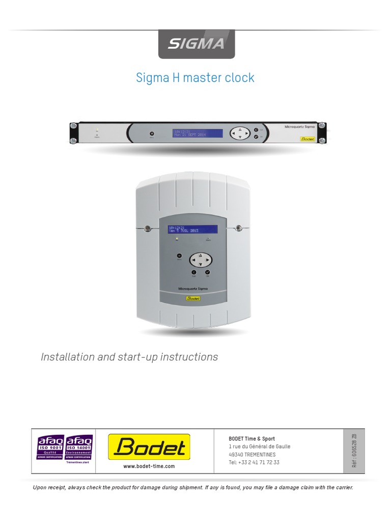 Sigma H Master Clock Instructions | PDF | Mains Electricity | Relay