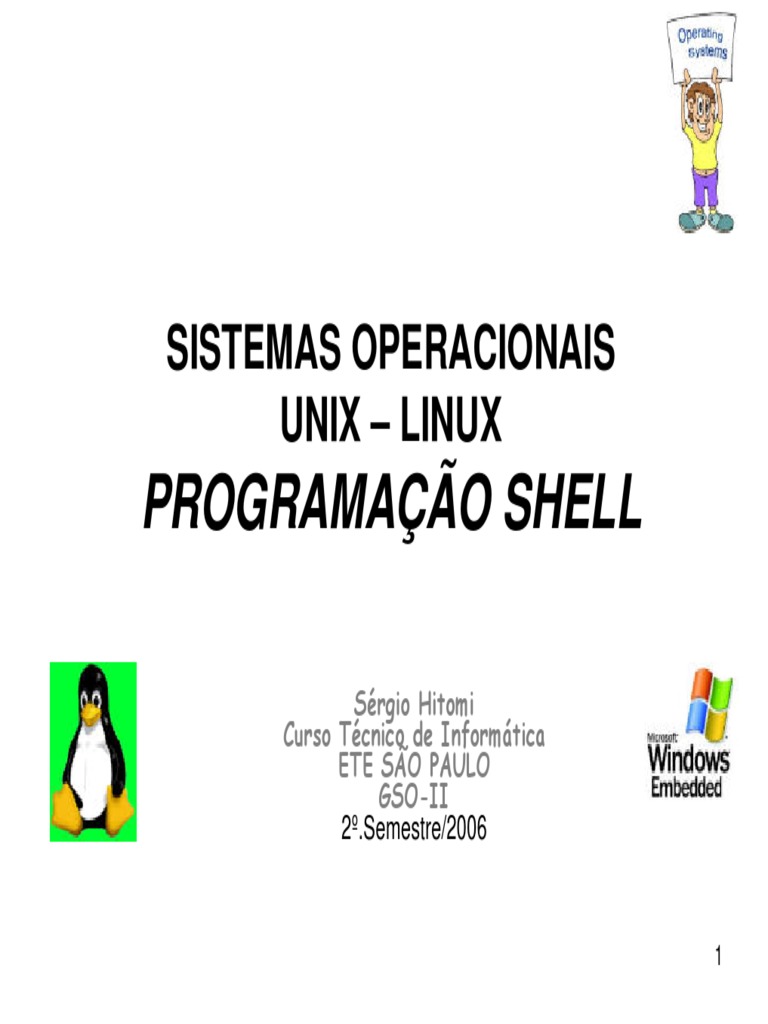 Apresentação2 Shellscript PDF | PDF | Shell (informática) | Linguagem ...