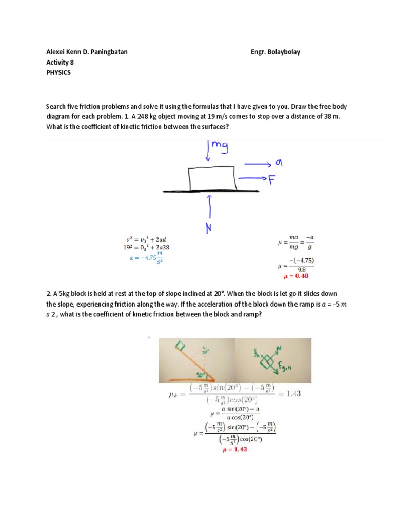 Physics Act. 8 | PDF