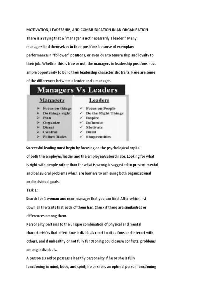 Leadership, Motivation, and Communication | PDF