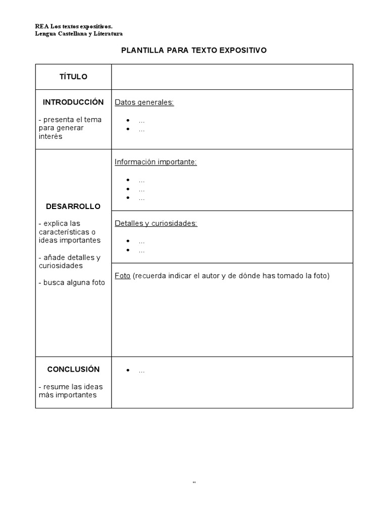 Plantilla_textos_expositivos | PDF | Lingüística