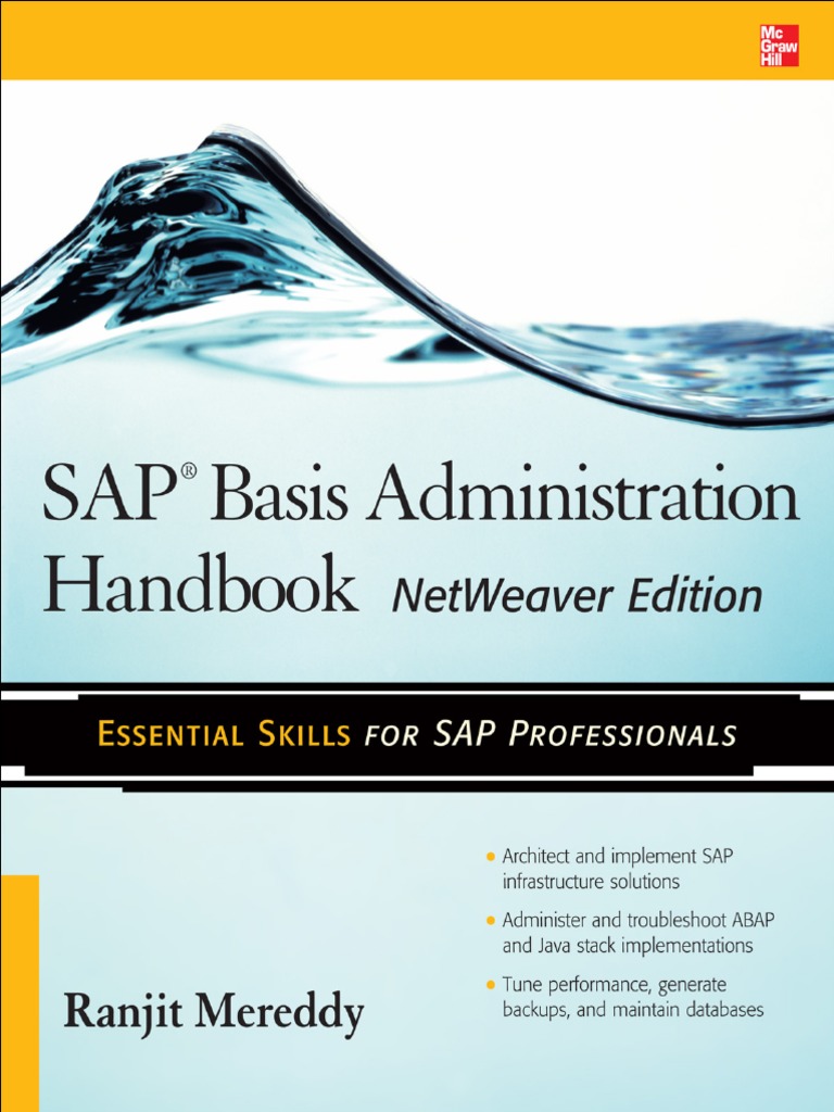Sap Basis Administration Handbook Netweaver Edition by Mereddy, Ranjit ...