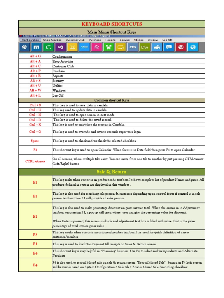 Keyboard-Shortcut-Keys | PDF | Keyboard Shortcut | Invoice