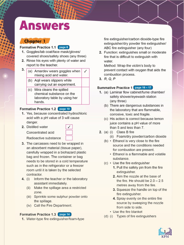 Form 4 Science Textbook Answers | PDF | Atoms | Genetics