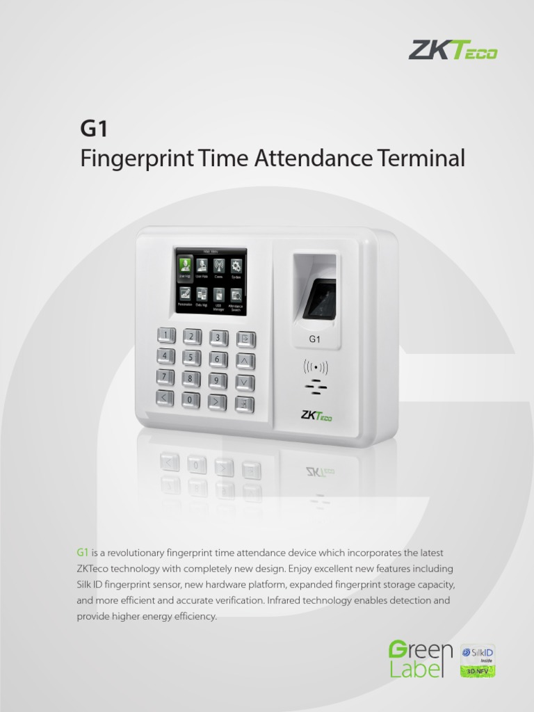 Fingerprint Time Attendance Terminal | Download Free PDF | Fingerprint ...