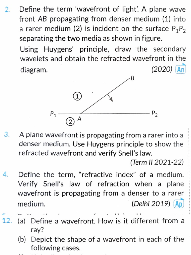 Wavefronts and Huygens' Principle Explained | PDF | Diffraction ...