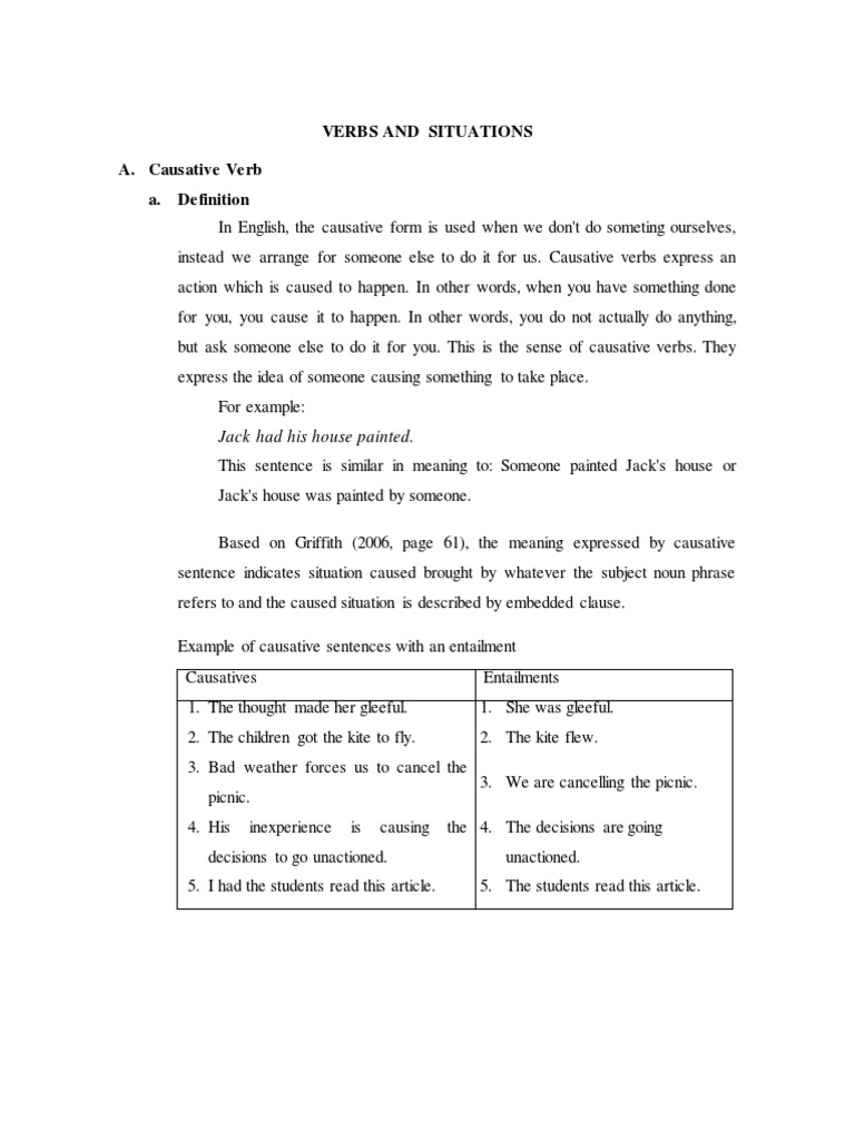 Verb and Situation | PDF | Verb | Sentence (Linguistics)